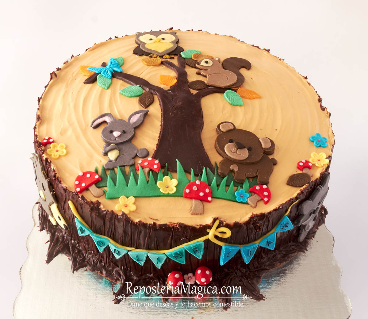 Pastel Fiesta en el Bosque – Repostería Mágica